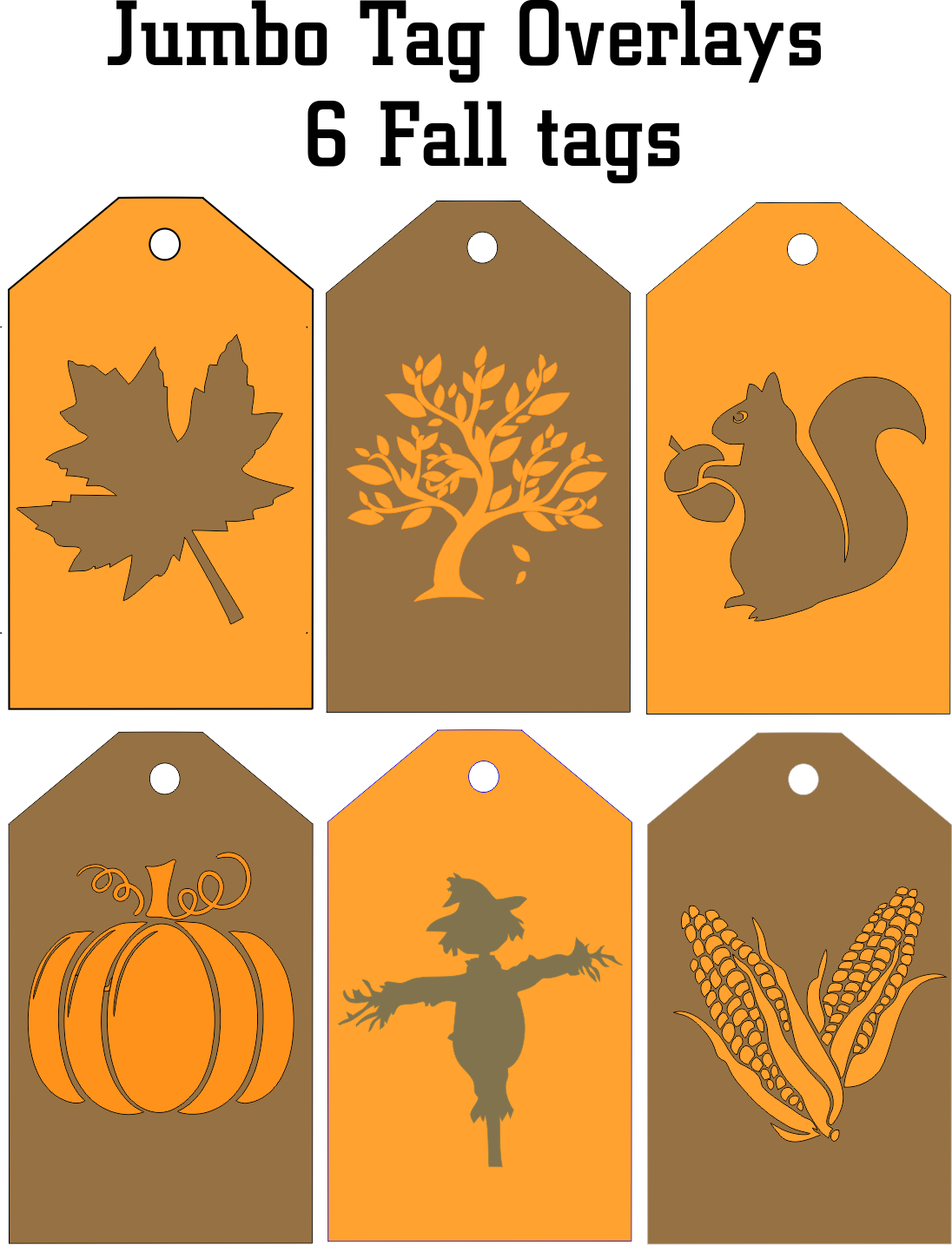 Jumbo Fall Tags Ez Laser Designs